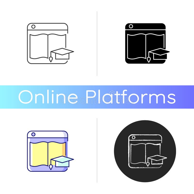Learning platforms icon stock vector. Illustration of digital - 226074901