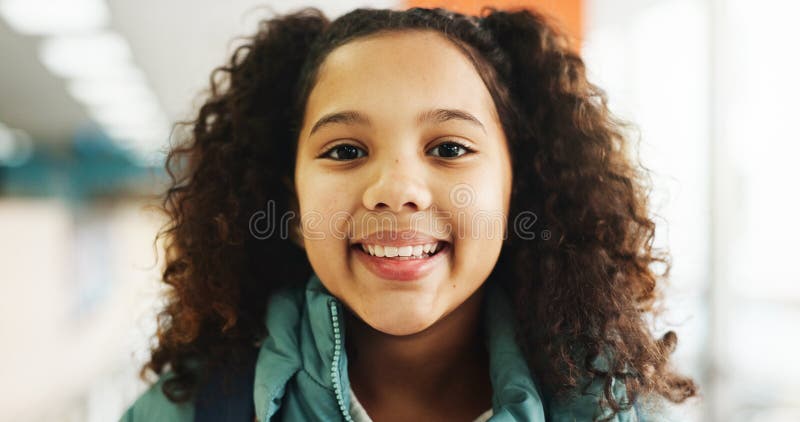 Learning, Portrait and Student with Girl in Library for Child ...