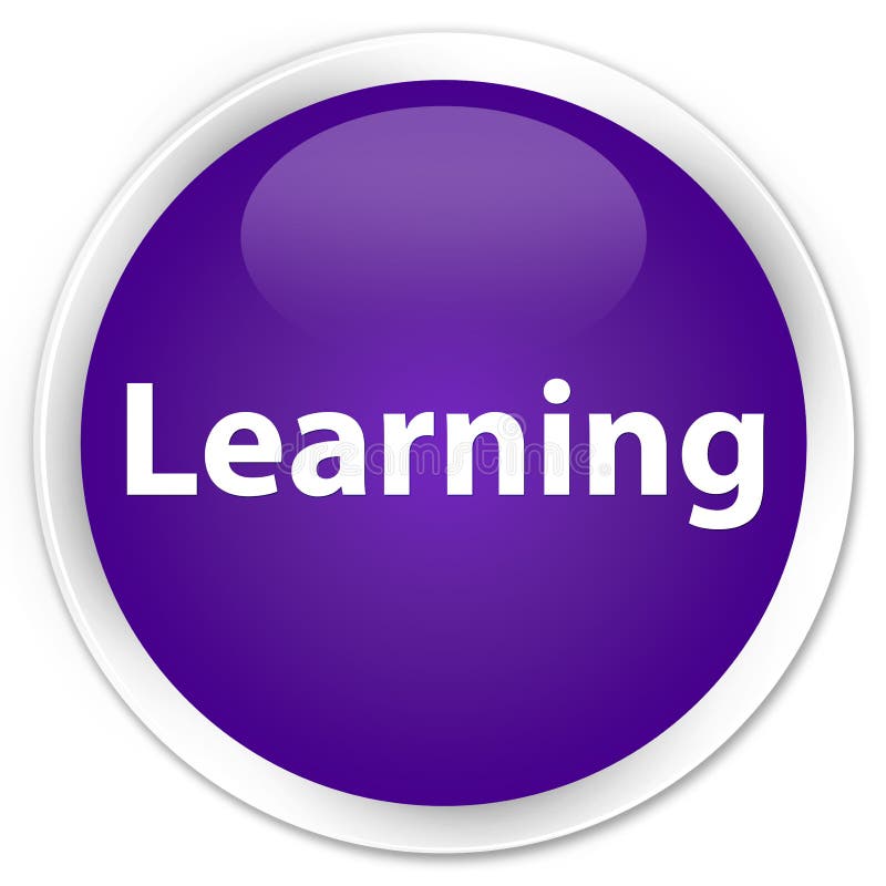 E-learning Purple Square Button Stock Illustration - Illustration of ...
