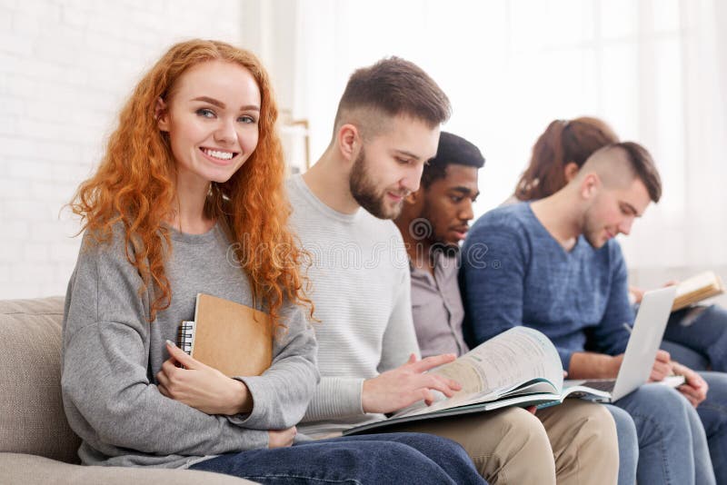 Learning and Preparing for University Exam, Studying at Home Stock ...