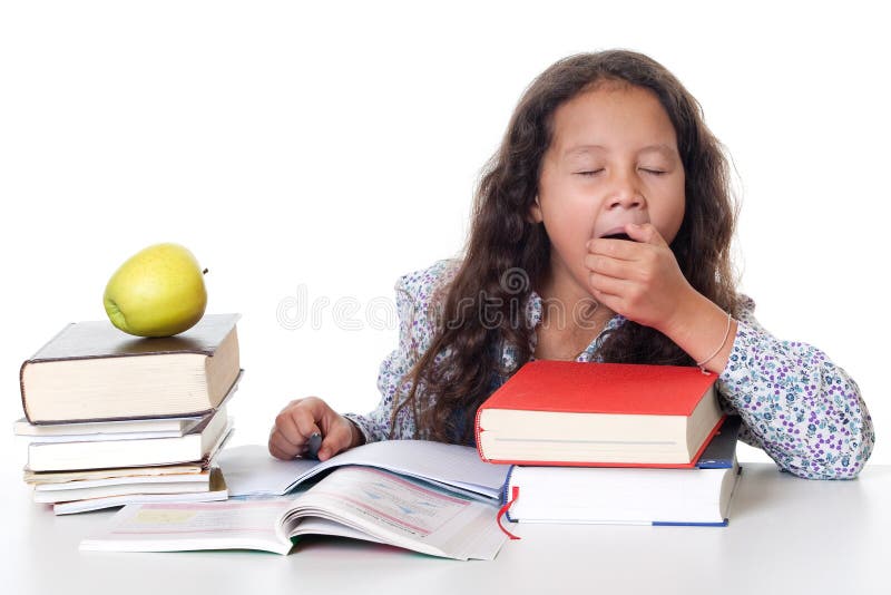 Learning Pressure at School Stock Image - Image of concentrate, school ...