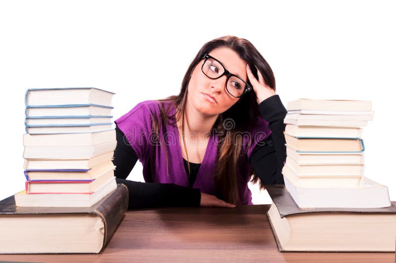 Student with problem stock photo. Image of overstrain - 29729646