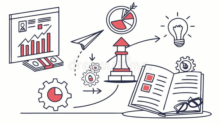 Learning Process Book Icons, Knowledge Acquisition and Study Tools ...