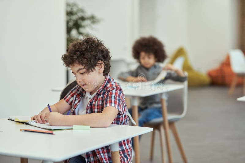 119 Little Boy Writing Using Pen Stock Photos - Free & Royalty-Free ...