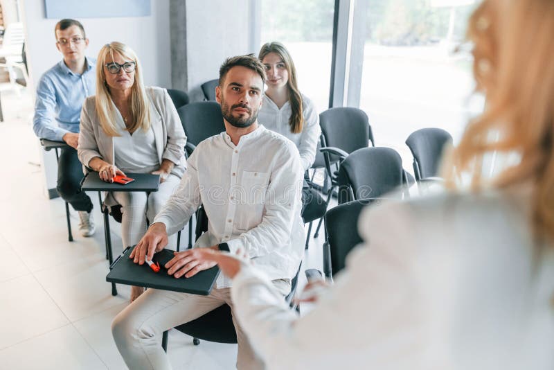 Learning Process. Group of Professional Business People is in the ...