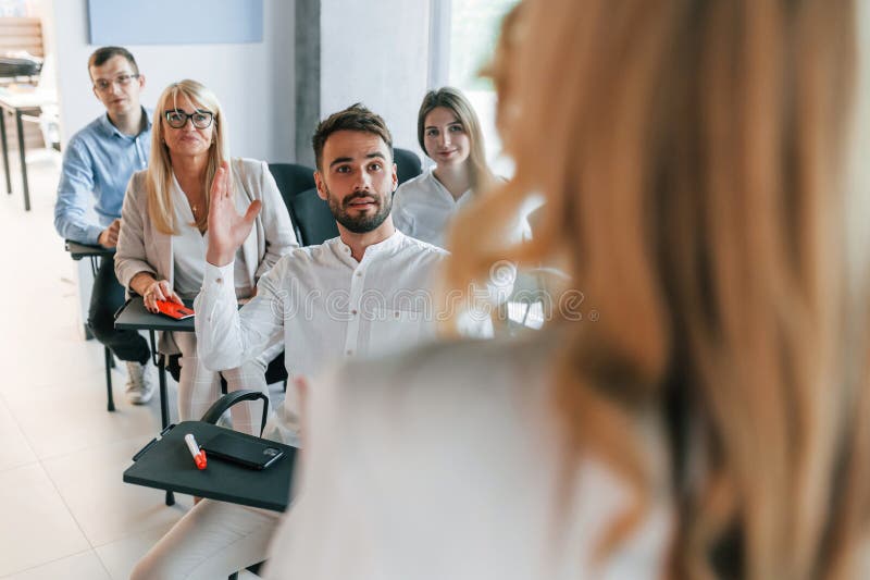 Learning Process. Group of Professional Business People is in the ...