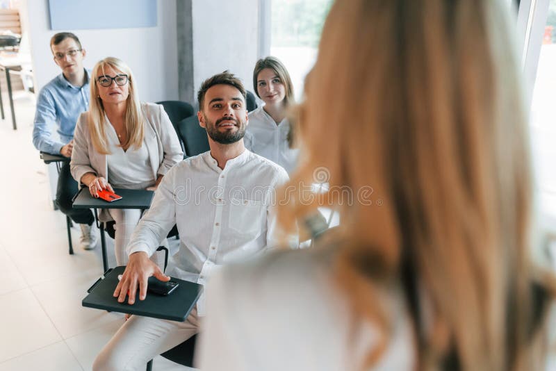 Learning Process. Group of Professional Business People is in the ...