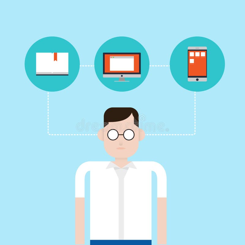 Learning process stock vector. Illustration of college - 66236081