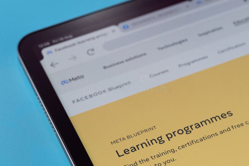 Learning Program in Meta Blueprint Editorial Photo - Image of closeup ...