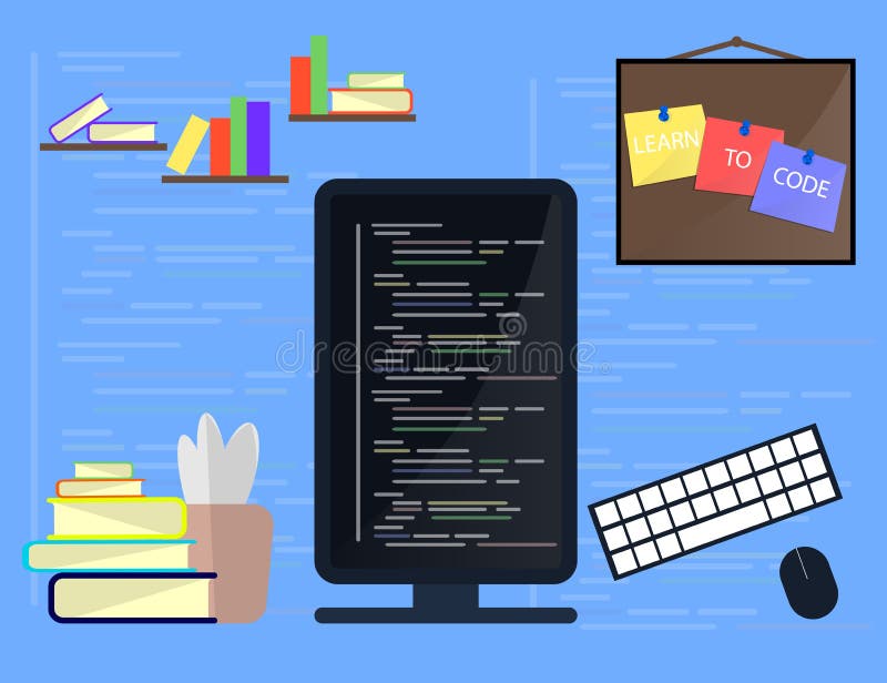 Learning Programming And Coding Concept Website Development Web Design Flat Illustration