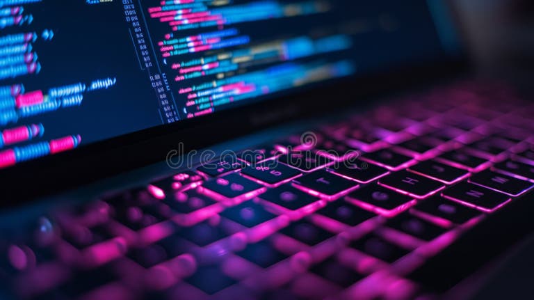 Learning on Programming Course. Man Diligently Engage in a Programming ...