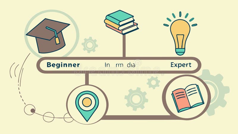 Learning Progress Levels, Beginner To Expert Diagram, Vector Design ...