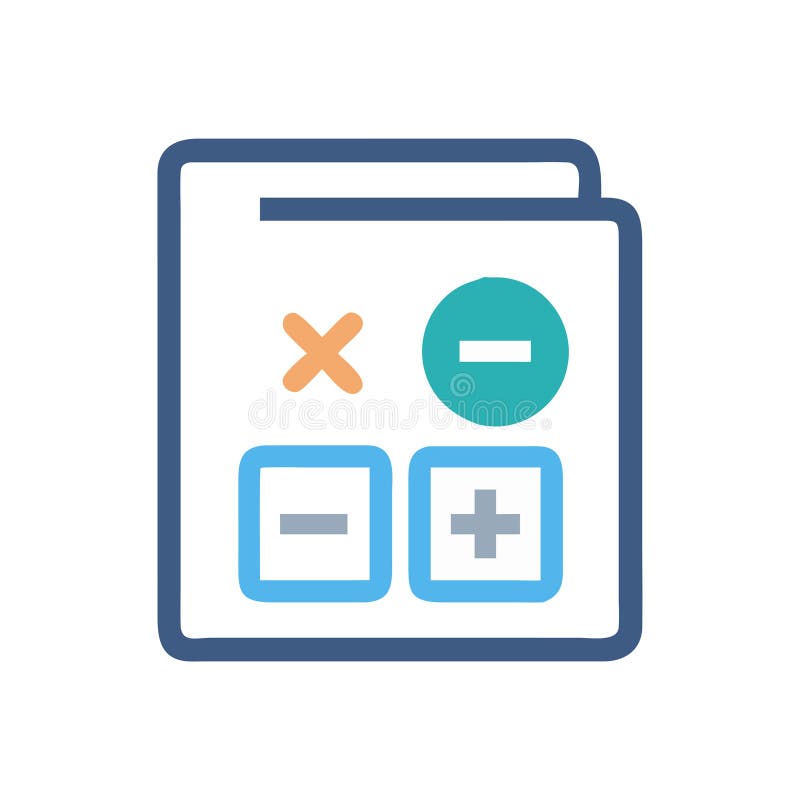 Learning Resource Icon for Math Studies Stock Vector - Illustration of ...