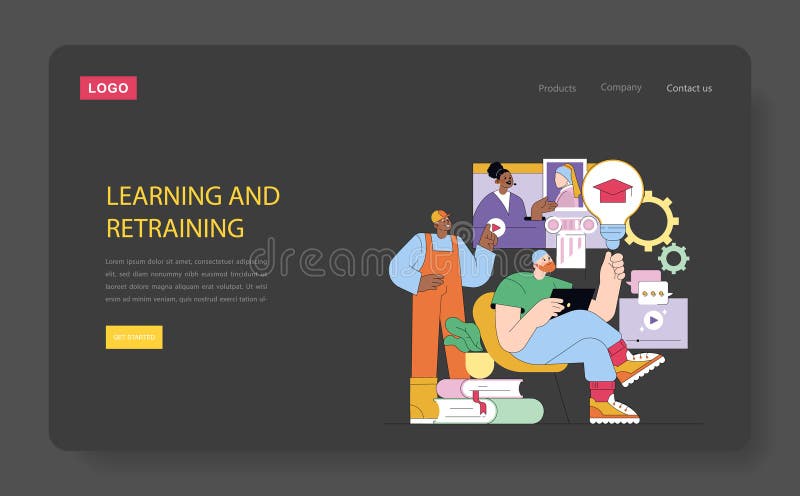 Learning and Retraining Opportunities Foster Stock Illustration ...