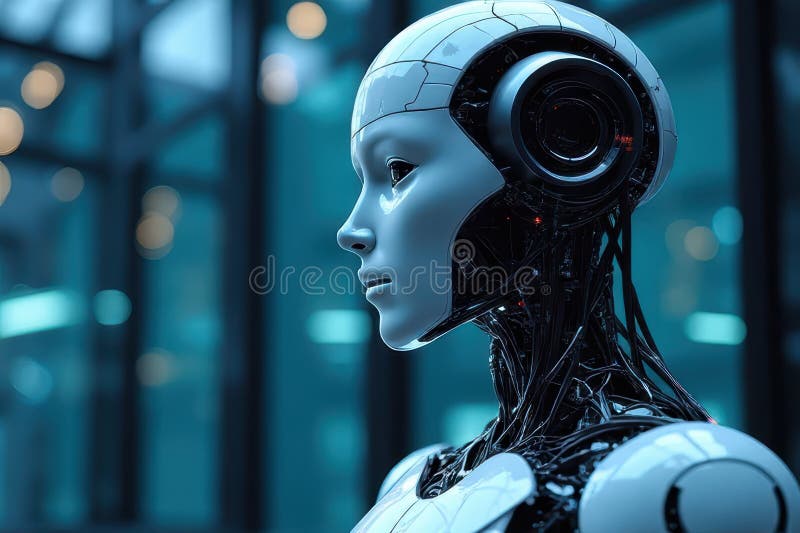 Learning Robots in Action stock illustration. Illustration of vision - 375309415