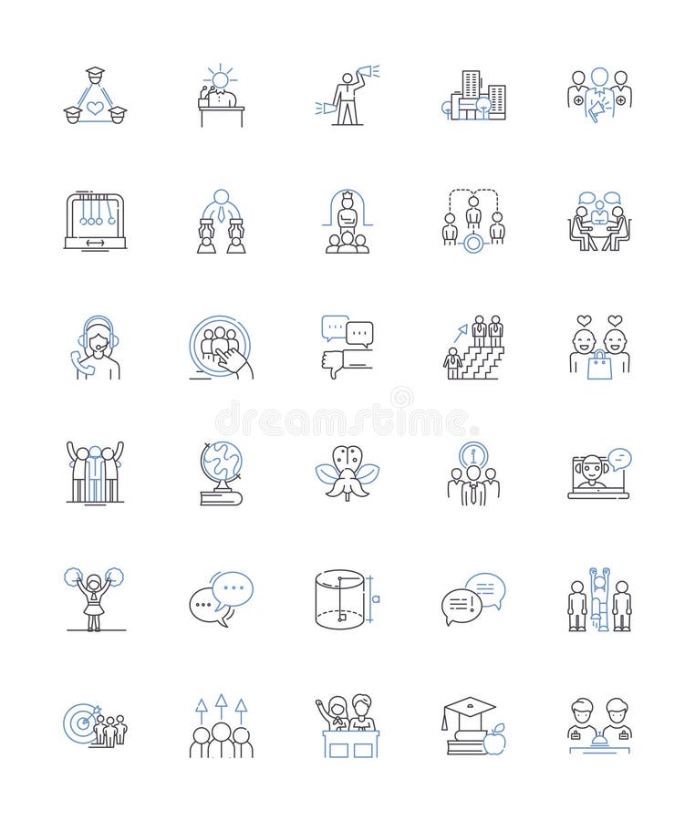 Learning School Line Icons Collection. Education, Curriculum, Knowledge ...