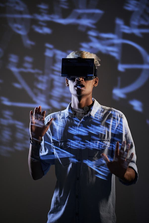 Learning Science with Augmented Reality Stock Image - Image of ...