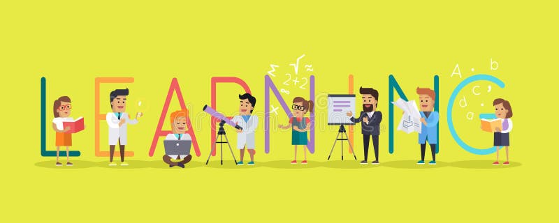 Learning Banner. Educational Concept. Laboratory Stock Vector ...