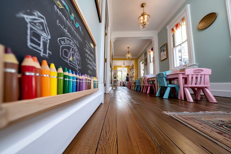 Learning Setup in Tidy School Room Stock Illustration - Illustration of ...