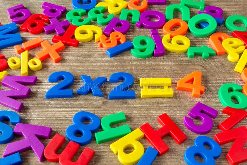 Simple math equation stock photo. Image of plastic, count - 35177688