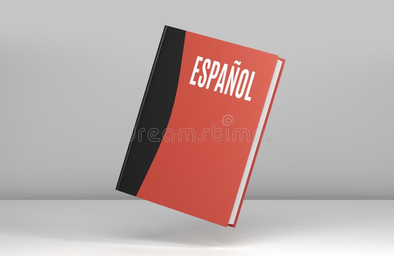 Learning Spanish. Book Isolated on Grey Background Stock Illustration ...