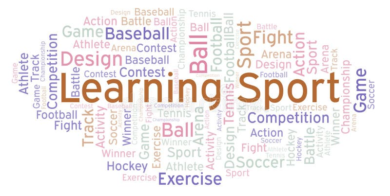 Learning Sport word cloud. stock illustration. Illustration of fight ...