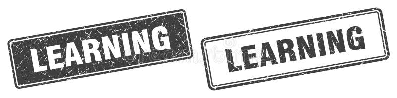 Learning Stamp Set. Learning Square Grunge Sign Stock Vector ...