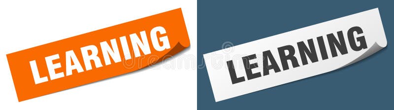 Learning Sticker. Learning Sign Set Stock Vector - Illustration of ...