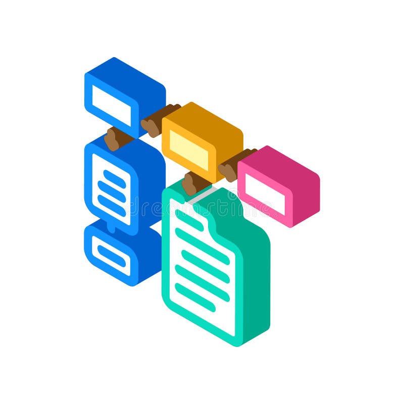 Learning Structure Isometric Icon Vector Illustration Stock Vector ...