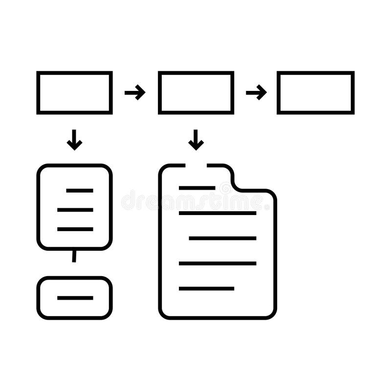 Learning Structure Line Icon Vector Illustration Stock Vector ...