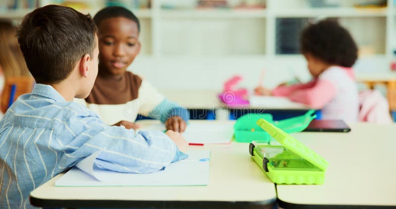 Learning, Students and Children in Classroom for Knowledge, Test and ...