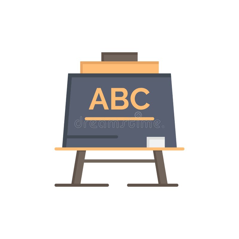 Learning, Teacher, Abc, Board Flat Color Icon. Vector Icon Banner ...