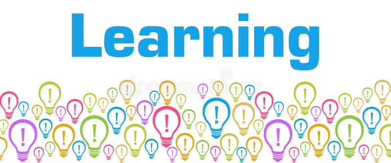 Learning Colorful Bulbs with Text Stock Illustration - Illustration of ...