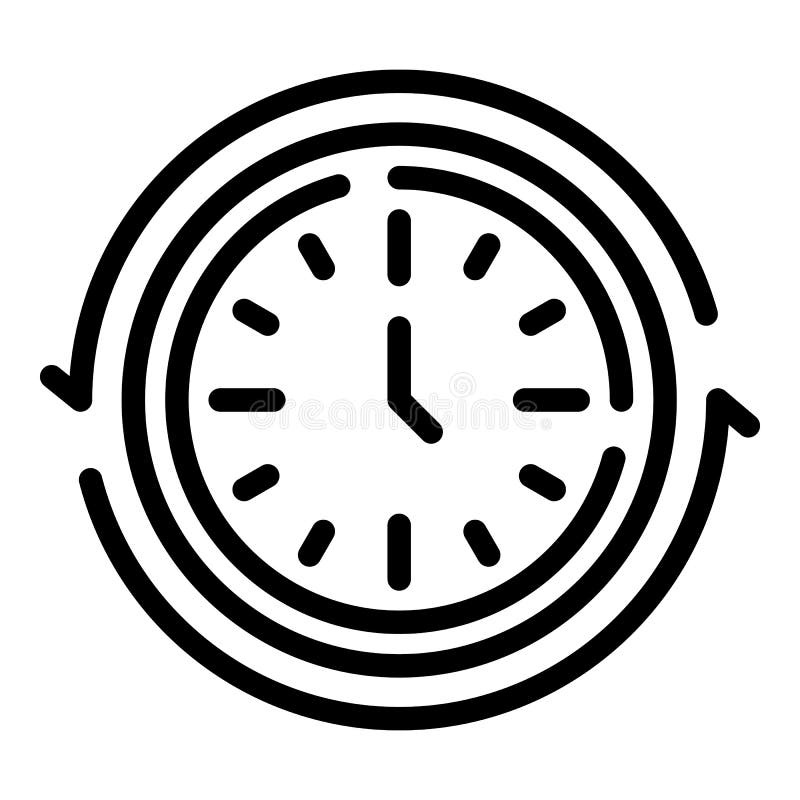 Learning Time Icon, Outline Style Stock Vector - Illustration of ...