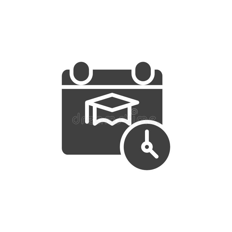 Learning Timetable Vector Icon Stock Vector - Illustration of glyph ...