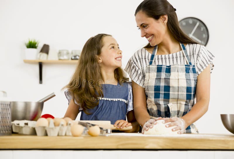 Learning to bake stock photo. Image of baking, daughter - 247487010