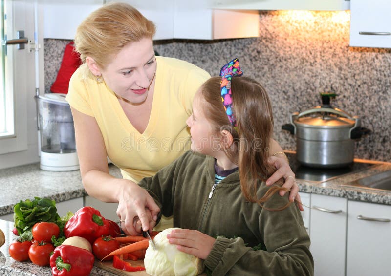 Learning to cook stock photo. Image of fresh, salad, child - 776854