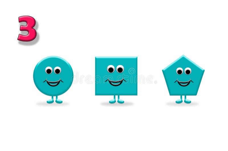 Basic Shapes Learning Math Visual Puzzle Stock Vector - Illustration of ...