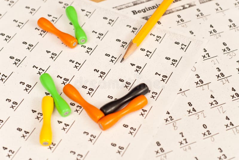 Learning to Multiply stock photo. Image of check, question - 13691828