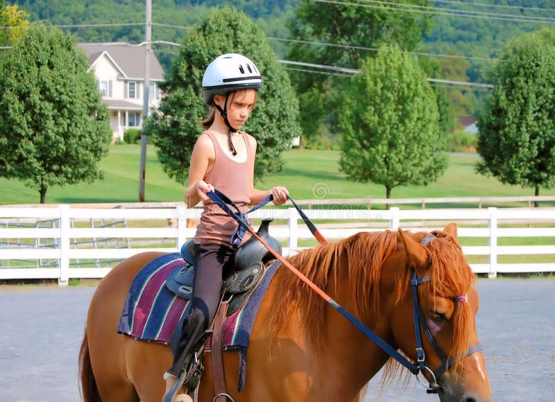 Learning to ride stock image. Image of farm, confidence - 64726039