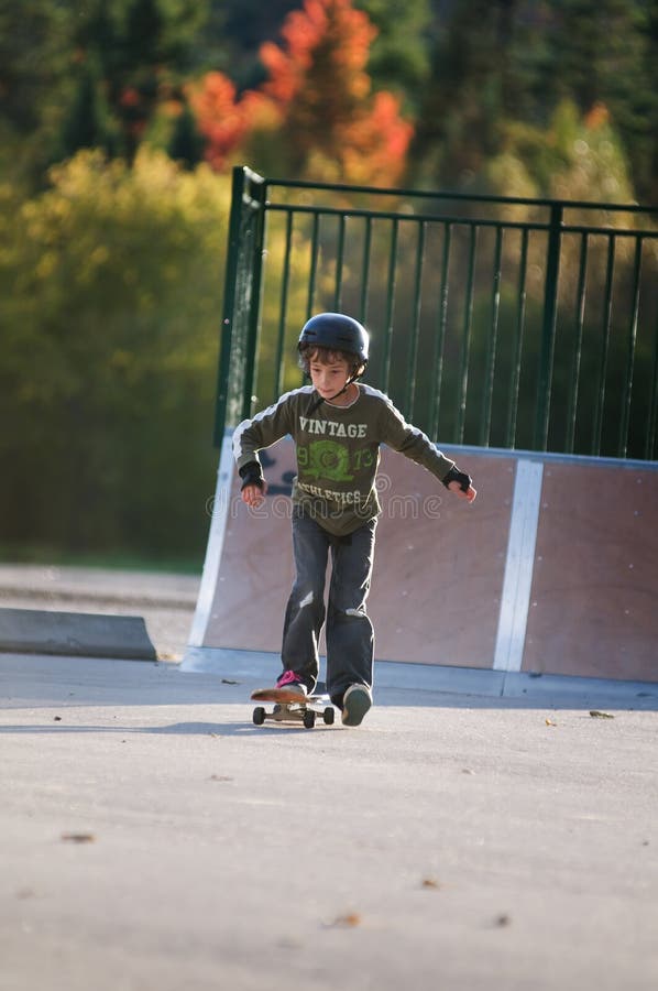 Learning to skateboard stock image. Image of fall, recreation - 28421233