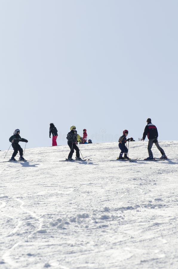 Learning to ski editorial stock image. Image of romanian - 37622149