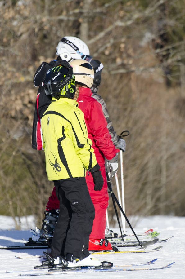 Learning to ski editorial stock photo. Image of homorod - 37622238