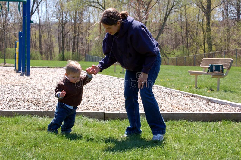Learning to Walk stock image. Image of female, toddler - 1815885