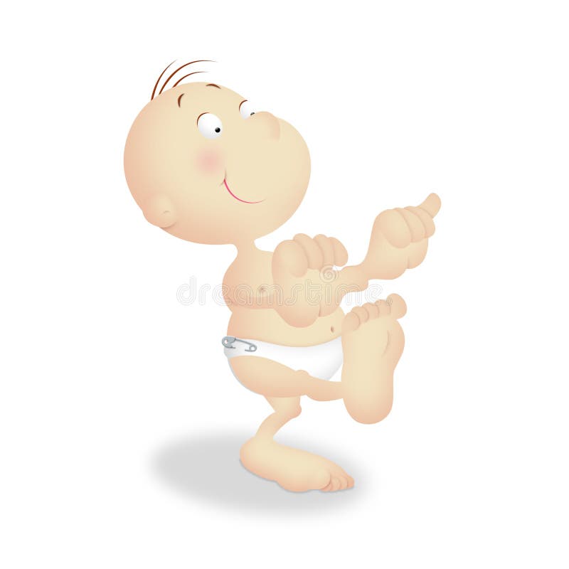 Learning To Walk stock illustration. Illustration of children - 25410450