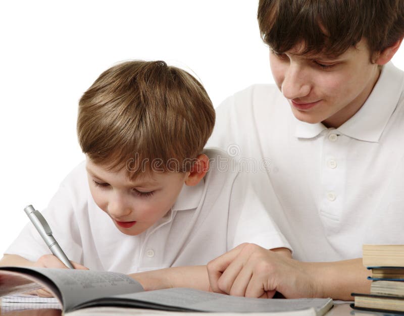 Learning to write stock photo. Image of people, little - 13233614