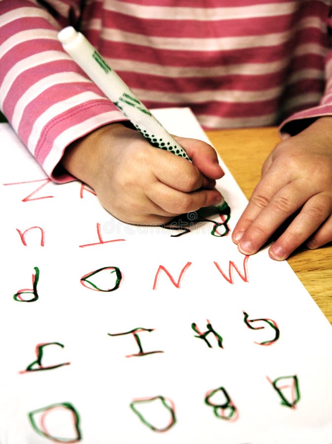 Learning to Write stock photo. Image of papers, pencil - 20368666