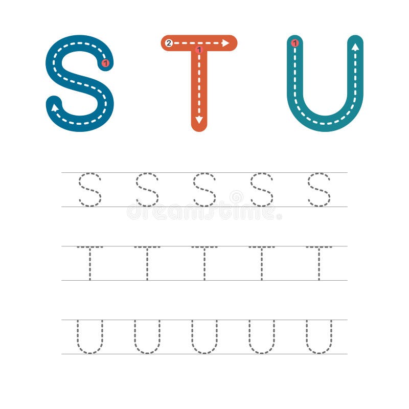 Learn To Write Letters Part 1 Stock Vector - Illustration of card ...