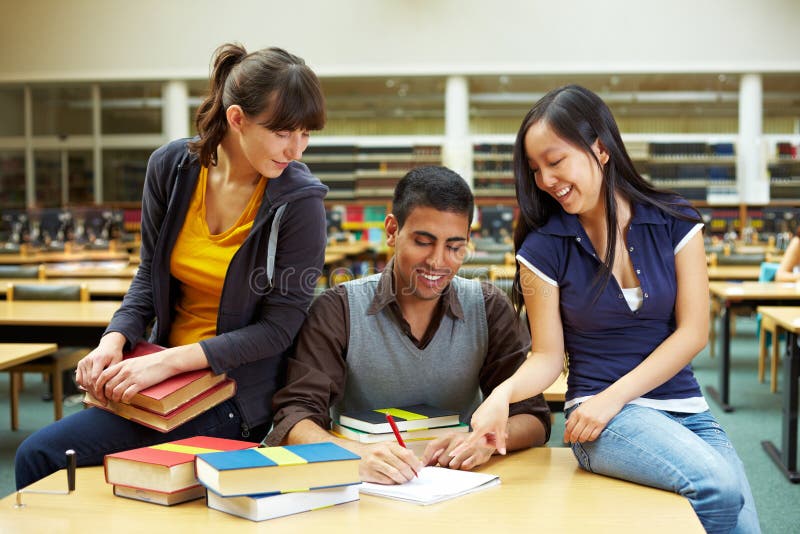 Learning together stock image. Image of interracial, education - 11850967