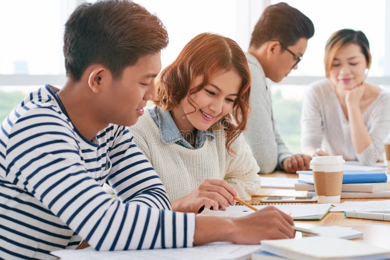 Learning together stock photo. Image of student, cheerful - 75921142
